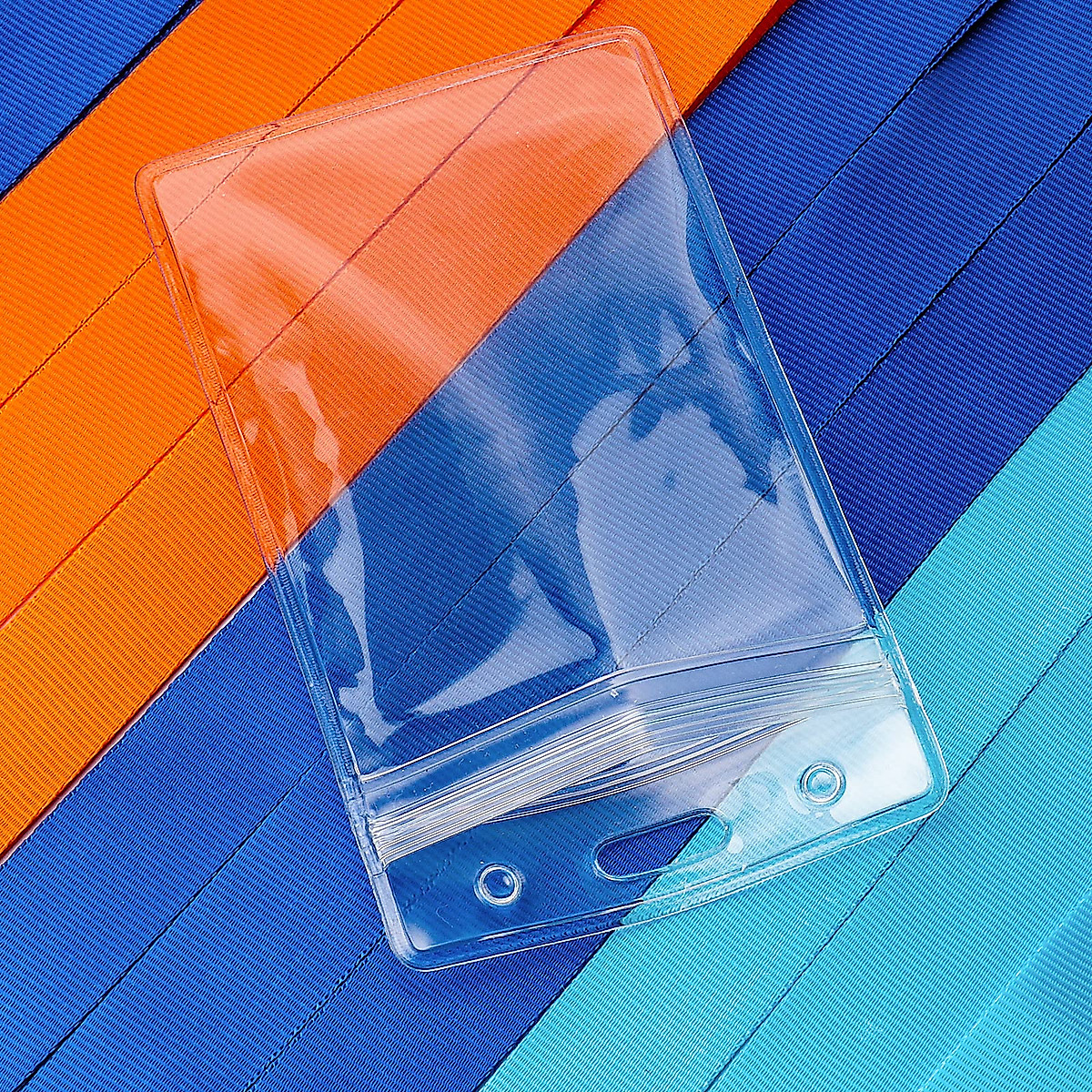 8 Pack Cruise Lanyard with Waterproof ID Card Holder, Colorful Solid Color Durable Lanyard with Badge ID Holder for Badge Card and Carnival Sail (Assorted Rainbow 8 Colors)