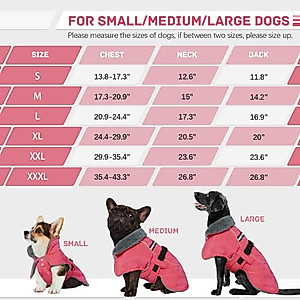 IECOii Dog Winter Clothes, Warm Dog Winter Sweater, Dog Fleece Jacket with Turtle Neck, Dog Waistcoat for Large Dogs Winter Fits for Pitbull, Border Collie, Samoyed, English Bulldogs, XL