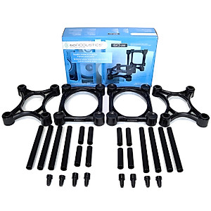 IsoAcoustics Iso-Stand Series Speaker Isolation Stands with Height & Tilt Adjustment: Iso-200 (7.8” x 10”) Pair