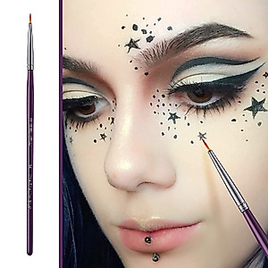 Eyeliner Makeup Brush Set - Angled Liner Brush, Tight Liner Brush, Definer Brush, Ultra-Fine Liner Brush Kit for Detailed Precision Eyeliner, Eyebrow Filling, Body or Face Painting, 4 Pieces