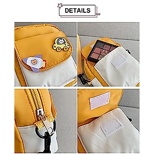 Hiflyer Girls Crossbody Purse Cute Crossbody Bag, Nylon Little Purses for Girls Purse Wallets for Girls (Black)