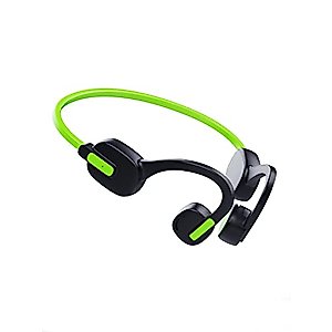 GenXenon Open Ear Headphones with Mic, 85dB Safe Volume Limited Air Conduction Kids Headphones Wireless, Bluetooth On Ear Headsets for Girls and Boys with 8GB Memory 8 Hrs Playtime for Music(Green)