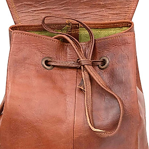 Shy Shy Let’s Touch The Sky Rustic Vintage Leather Backpack Travel Rucksack knapsack Daypack Bag for Men Women Brown (20 X 10 X 8 inches)