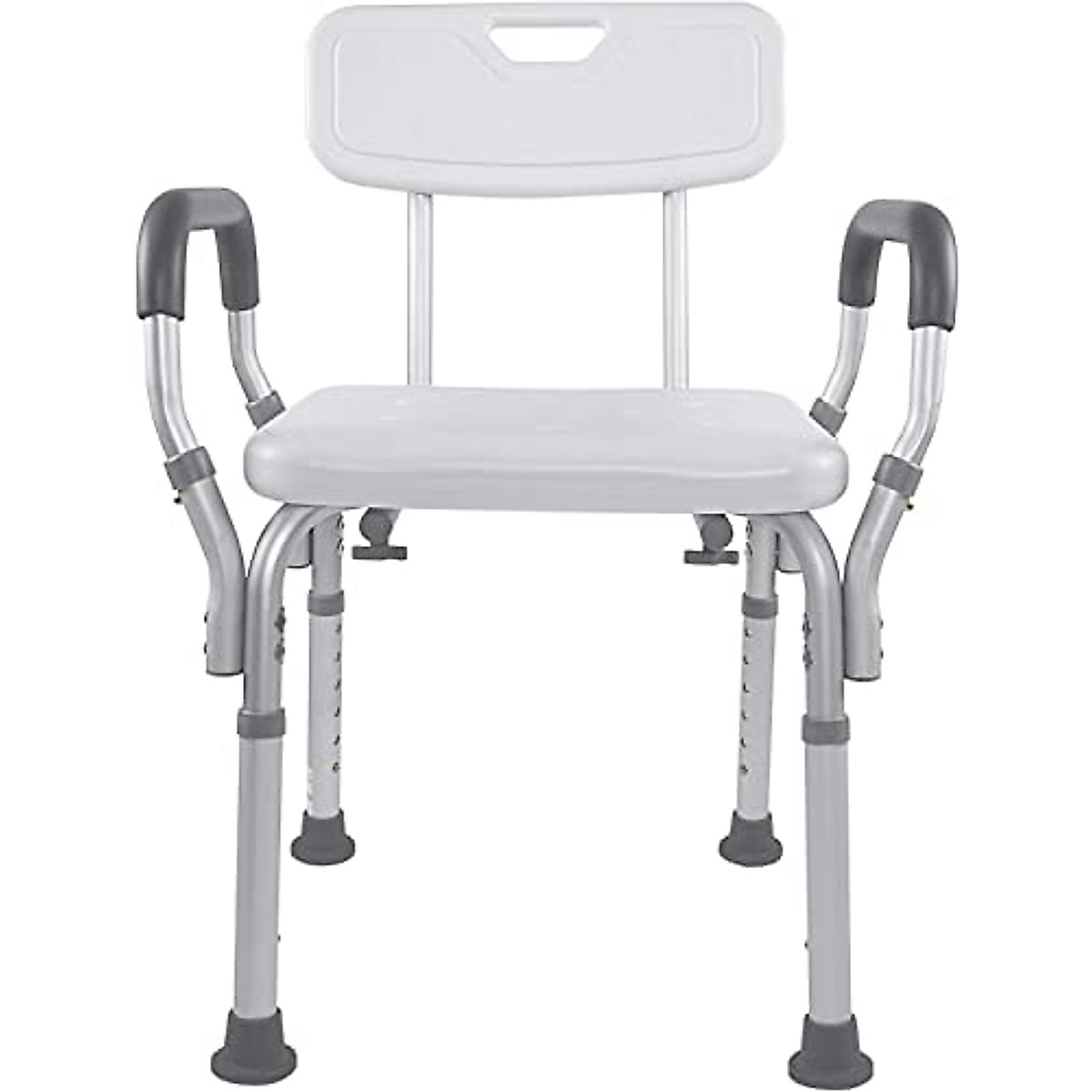 Vaunn Shower Chair Bath Seat with Padded Arms, Removable Back and Adjustable Legs, Bathtub Safety and Support Weight Up to 350 lbs