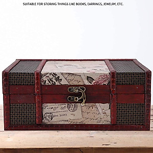 ZJchao Vintage Storage Case, Old-Fashioned Style Decorative Storage Box Can Be Used As Photography Props, Delicate Hand-Made Decoration Crafts for Home Desk and Office Table(#2)