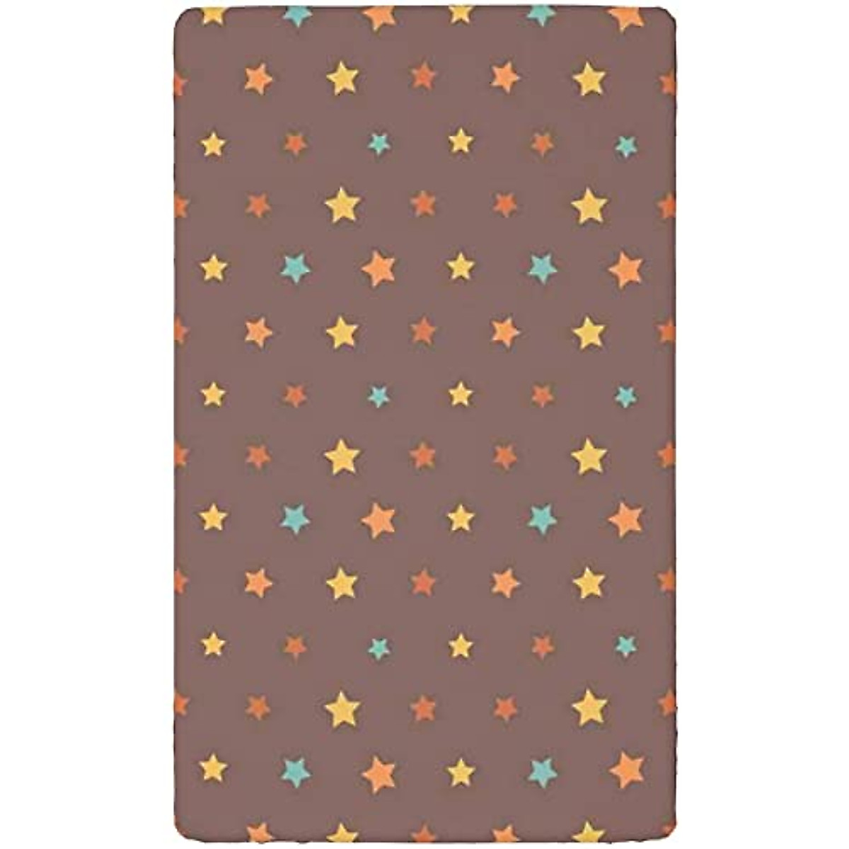 Star Themed Fitted Crib Sheet,Standard Crib Mattress Fitted Sheet Toddler Bed Mattress Sheets-Baby Crib Sheets for Girl or Boy,28“ x52“,Multicolor