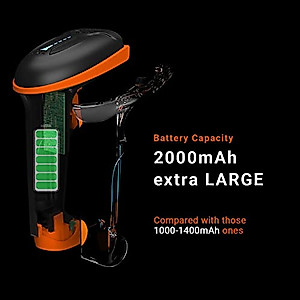 Tera Barcode Scanner Wireless 1D Laser Cordless Barcode Reader with Battery Level Indicator, Versatile 2 in 1 2.4Ghz Wireless and USB 2.0 Wired