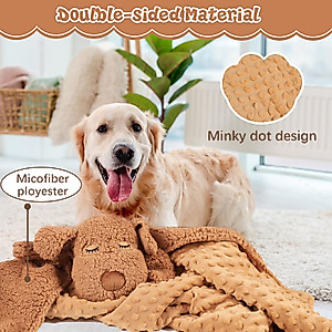 IFOYO Heartbeat Toy Puppy Heartbeat Blanket, Heartbeat Stuffed Animal for Dog Anxiety Relief, Puppy Calming Aid Behavioral Aid, Dog Crate Training Aids Sleep Aid Cuddle, Puppy Supplies Puppy Buddy Toy