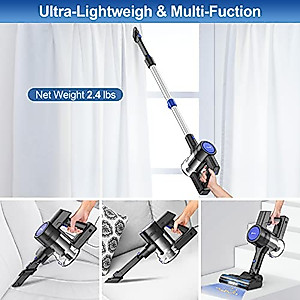 UMLo Cordless Vacuum Cleaner, 25Kpa Brushless Motor Lightweight Stick Vacuum with Powerful Suction, Rechargeable Wireless Vacuum, 40 Mins Max Runtime, LED Display, for Carpet Hard Floor Pet Hair, S500