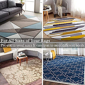 Rose Home Fashion RHF Non-Slip Area Rug Pad Round 4' - Protect Floors While Securing Rug and Making Vacuuming Easier Round 4'