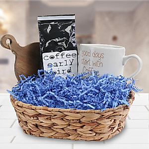 MagicWater Supply Crinkle Cut Paper Shred Filler (1/2 LB) for Gift Wrapping & Basket Filling - Sky Blue