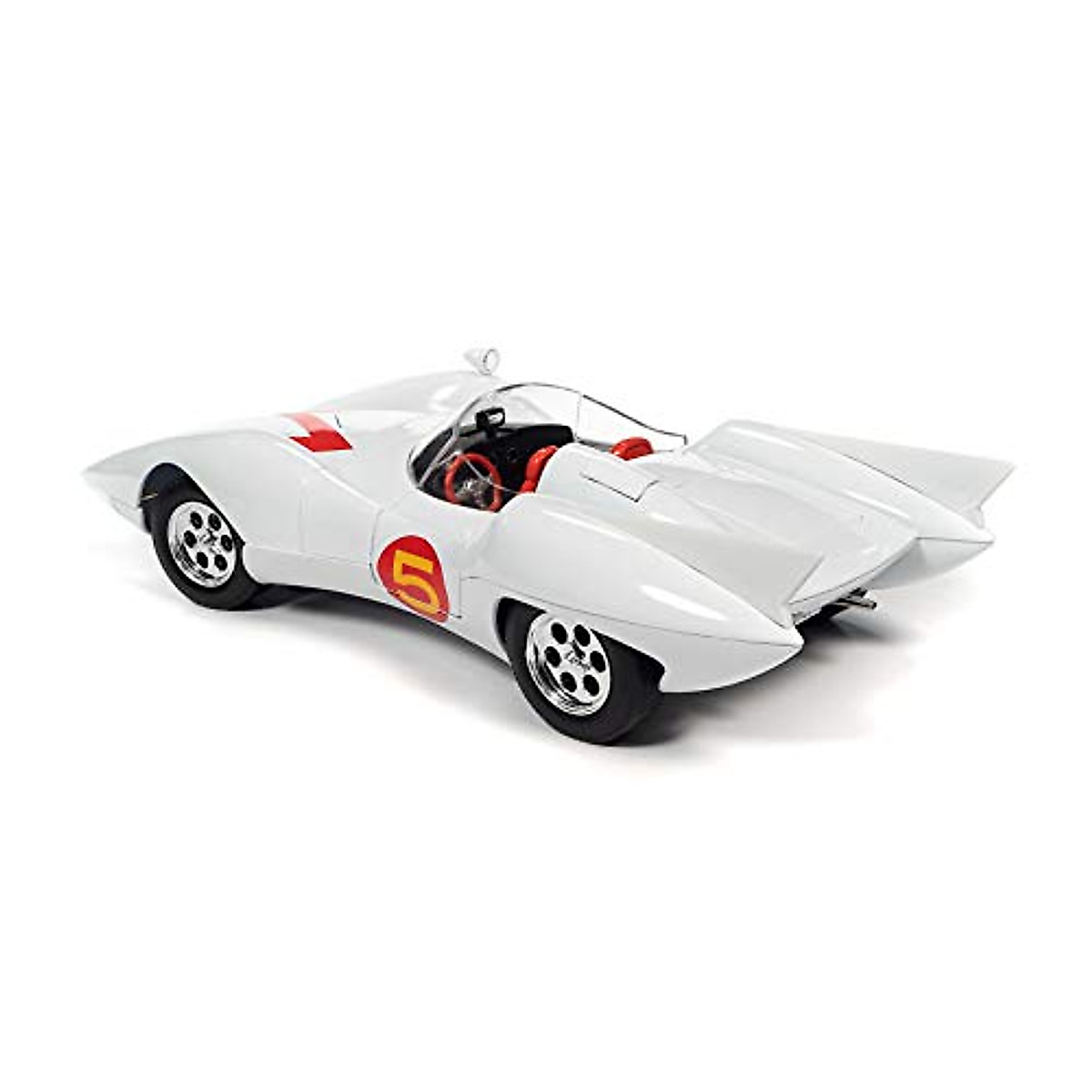 Auto World Speed Racer Mach 5 with Chim Chim and Speed Racer Figures. , Speed Racer AWSS124-1/18 Scale Diecast Model Toy Car