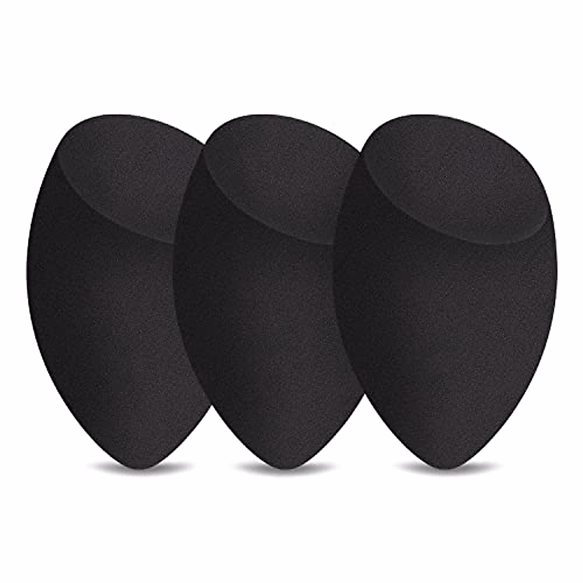 Makeup Sponges, 3-Pack Foundation Blending Beauty Sponge, Professional Beauty Makeup Set for Dry & Wet Use (Black)…
