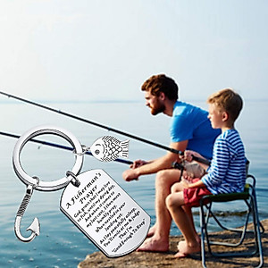 WSNANG Fisherman Anglers Gift A Fisherman's Prayer Keychain Fishing Lover Gift Fishing Lure Jewelry (Fisherman Prayer DT)