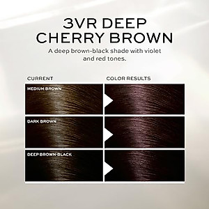 John Frieda Deep Cherry Brown 3VR Permanent Foam Hair Color, 1 Application