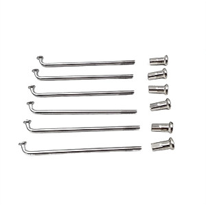10 Gauge Bike Spokes Diameter 3.2mm E-Motorcycle Spokes J-Bend Material 304 Stainless Steel Sliver Electric Bike Wheel Spokes (Color : Length 170mm)