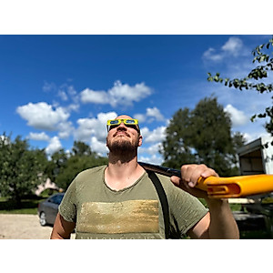 10x Premium Solar Eclipse Viewing Glasses - Safe, Certified, Durable Paper Frames - Pack of 10 - Perfect for Astro Enthusiasts and Outdoor Events