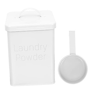 Washing Powder Storage Bucket Laundry Containers for Powder Container for Flour Softner Washing Powder Containerent Laundry Powder Storage Container Bin 1 Set