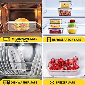 52 PCS Food Storage Containers Set with Airtight Lids (26 Lids &26 Containers) - BPA-Free Plastic Food Container for Kitchen Storage Organization, Salad Fruit Lunch Containers with Labels & Marker