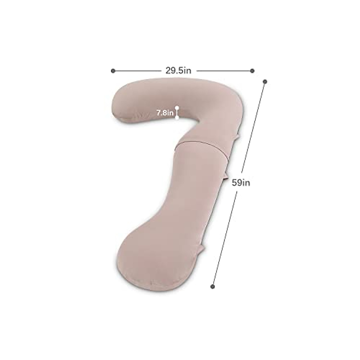 INSEN Pregnancy Pillow for Sleeping,Maternity Body Pillow for Pregnancy Women,Pregnancy Support Pillow for Back, Hip Pain, Apricot