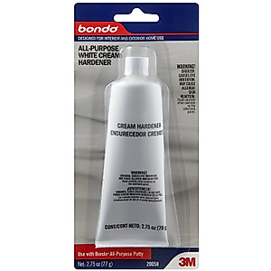 Bondo All-Purpose White Cream Hardener, Designed for Interior & Exterior Home Use, 2.75 Ounces