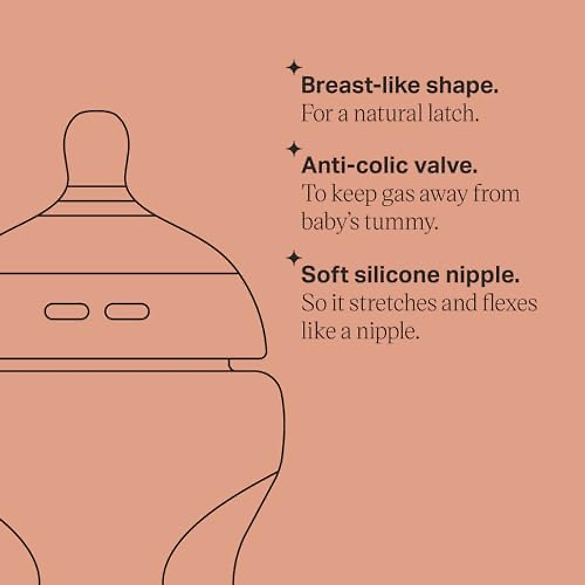 Tommee Tippee Baby Bottles, Natural Start Anti-Colic Baby Bottle with Slow Flow Breast-Like Nipple, 5oz, 0m+, Baby Feeding Essentials, Pack of 4