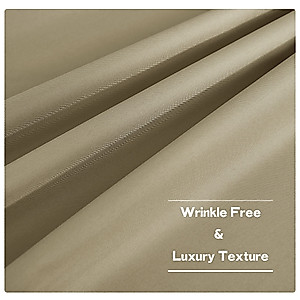 NICETOWN 2 Panels Outdoor Curtains for Patio Waterproof, Stainless Steel Grommet Indoor Outdoor Vertical Drapes for Front Porch & Canvas, W55 x L84, Taupe