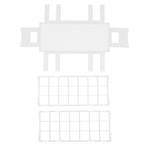 JUOPZKENN Plastic Test Tube Rack, 21 HolesPlastic Test Tube Rack Assembly Detachable Sampling Tube Holder Stand for Laboratory 30mm Test Tubes, White, Detachable