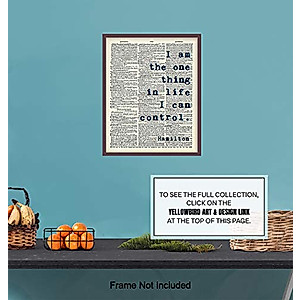 Inspirational Quote Wall Art Decor Poster -8x10 Motivational Home Decoration for Bedroom, Office Gift, Broadway Musical Play Lyrics, Entrepreneur - Unframed