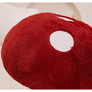 Rorutose Cute 3D Mushroom Plush Pillow Stuffed Pillow for Holiday, Birthday, Interior Decoration Garden Wedding Decoration (A Small Pillow)