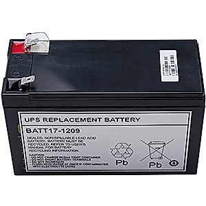 APC Worldwide Power Supply UPS Replacement Battery UPS Models BE650G, BE750G, BR700G, RBC17 (BATT17-1209)