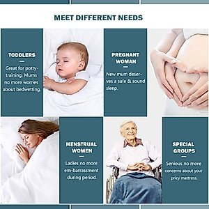 Full Waterproof Mattress Protector Deep Pocket Mattress Cover, Soft Breathable Mattress Pad, Fitted Noiseless Waterproof Bed Cover Stretch to 19"