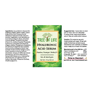 Tree of Life Beauty Facial Skin Care Set, Brightening, Firming, Hydrating, Dry Face, Dermatologist Tested - Vitamin C and Hyaluronic Acid Facial Serum - Skin Care Kit, 2 count of 1 Fl Oz