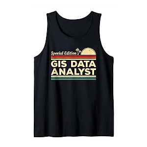 Vintage GIS Data Analyst Geographic Information System Tank Top