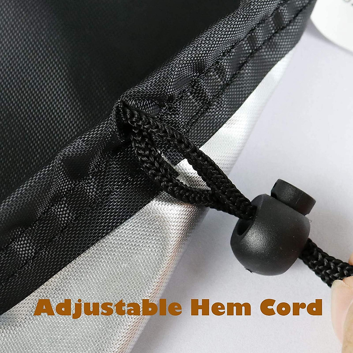 WZDD Patio Table Set Cover 51”x51”28”, Garden Furniture Covers Waterproof, Black Patio Covers for Outdoor Furniture, 420D Oxford Fabric Windproof & UV Protection Furniture Covers