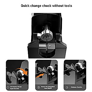 WMLBK Cordless Saw Drill Attachment, Portable Reciprocating Saw Attachment Adapter Jig Saw Attachment with 15pcs Blades for Metal Wood Cutting
