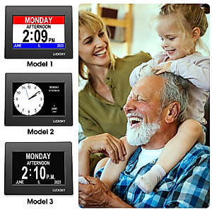 Digital Clock Large Display - 19 Alarm Clocks and Medical Reminders, 3 Display Modes with Large Font Numbers, 10-Level Dimming Display, Designed for Elderly, Dementia, and Visual Impairment