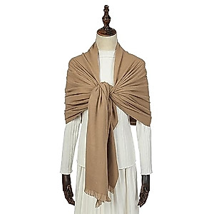 SWAT PANY Pashmina shawls and wraps for Evening Dresses Camel Scarf for Women Winter Shawl Wraps for Women Weedings