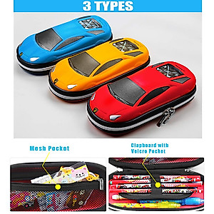 Supercar Pencil Case EVA Car Pen Pouch Stationery Box Anti-Shock for School Students Teens…