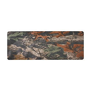 Qilmy Plant Camo Yoga Mat Foldable 1mm Thick Non-Slip Travel Yoga Mat Cover Pad Sweat Absorbent and Soft Lightweight Exercise Workout Mat for Yoga Pilates