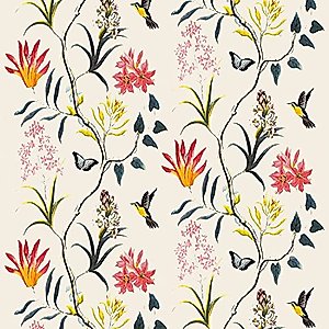 Orainege Floral Peel and Stick Wallpaper Vintage Floral Contact Paper 17.7 inch x 78.7 inch Flowers and Butterfly Contact Paper Peel and Stick Wallpaper Birds Removable Wallpaper Bathroom Wall Paper