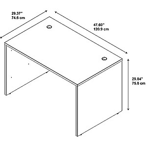Bush Business Furniture Series C 48W x 30D Shell Desk in Mocha Cherry
