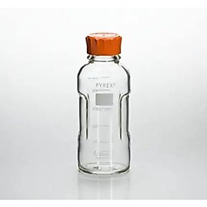 Pyrex 1399-125CN-M Slim line Media Bottle Easy Pour Corning 125ML Ca, Glass (Pack of 4)