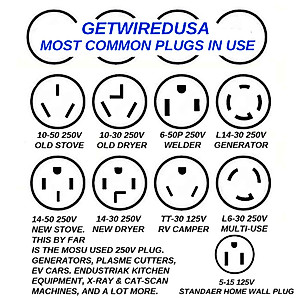 Power Converter 110/125V To 220/250V Electric Adapter 5-15P Wall Plug To L14-30R Twist-Lock 4-Pin Miller Lincoln Hobart Plasma Cutter Welder Mig Tig Arc Receptacle Outlet Box NEMA FX586W