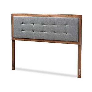 Baxton Studio Headboards, Full, Dark Gray/Walnut