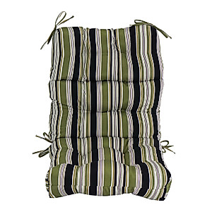 Blazing Needles Multi-Section Tufted Outdoor Chair Cushion, 22 x 45, Eastbay Onyx
