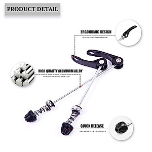 Tomato Palace Mountain Road Bike Quick Release Skewer, Bike Wheel Hub Front and Rear Skewer (One Pair)
