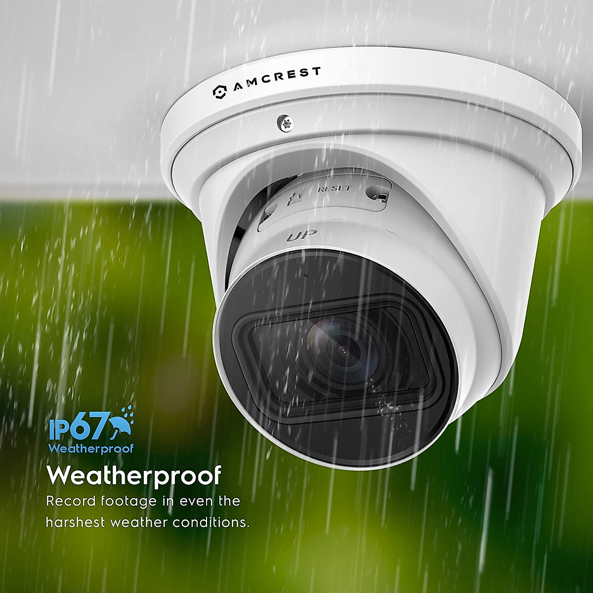 Amcrest 4K Optical Zoom AI IP PoE Camera, Varifocal 8MP Outdoor IP POE AI Camera Turret, Face Detection, Human/Vehicle Detection, 2.7mm~13.5mm Lens, IP67, 5X Optical Zoom (IP8M-VT2879EW-AI)