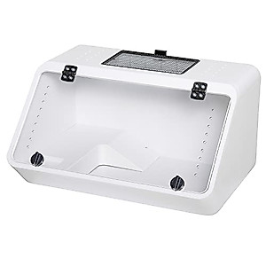 PawHut Small Turtle Tank with Basking Platform, Reptile Aquarium Cage with Feeding Trough, Box Turtle Habitat and Hermit Crab Habitat, Clear Sunlight Window, Indoor and Outdoor