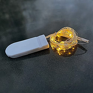 ejoyce 5 Pack LED Battery Operated Fairy Lights for DIY, Party Lights, LED Mason Jar Wedding Deco Light, Home Decor, EJ-2050 (Warm White/Copper Wire)